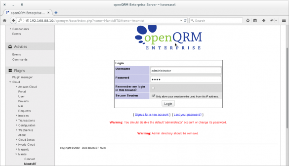 Connect Mantis BugTracker to openQRM Cloud - openQRM